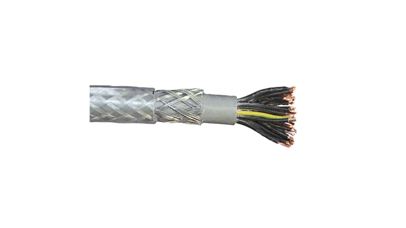 RS PRO Control Cable, 18 Cores, 0.75 mm², SY, Screened, 50m ...