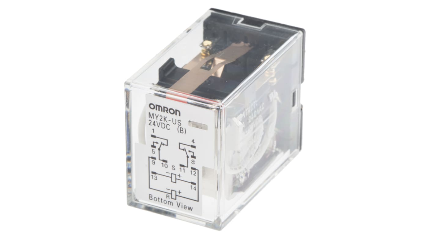 MY2K-US-DC24 | Omron Plug In Latching Relay, 24V dc Coil, 3A Switching ...