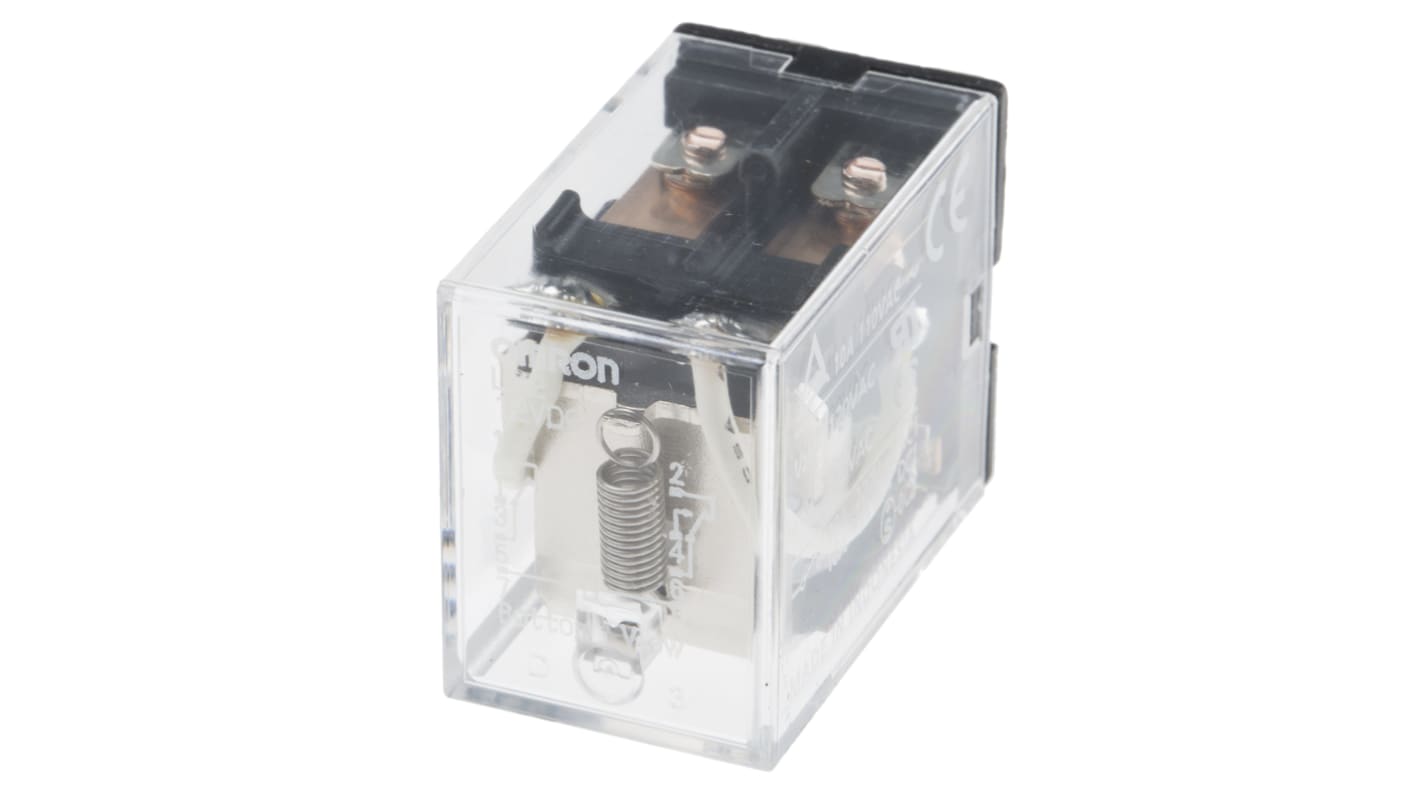 LY2-DC12 | Omron Plug In Non-Latching Relay, 12V dc Coil, 10A Switching ...