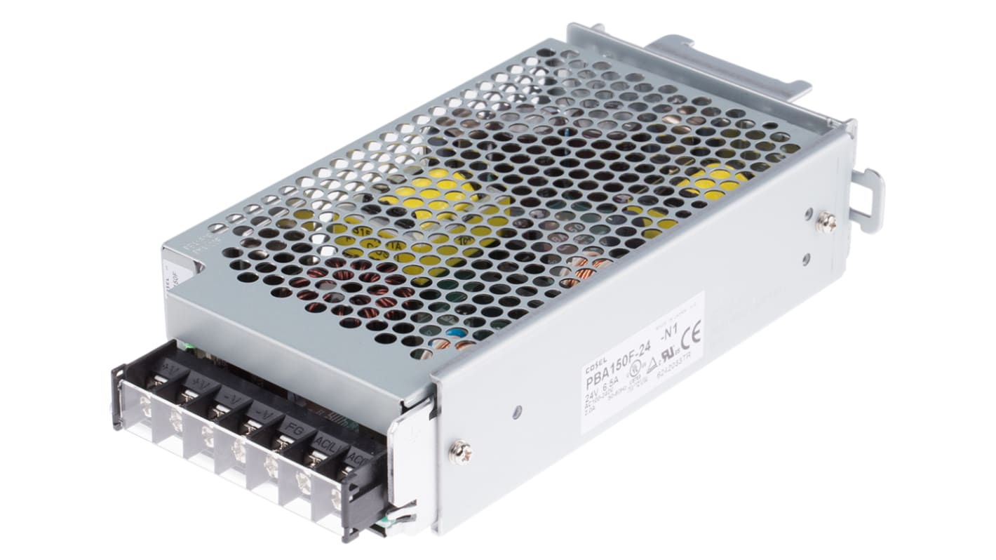 Cosel Switching Power Supply, PBA150F-24-N1, 24V dc, 6.5A, 156W, 1 ...