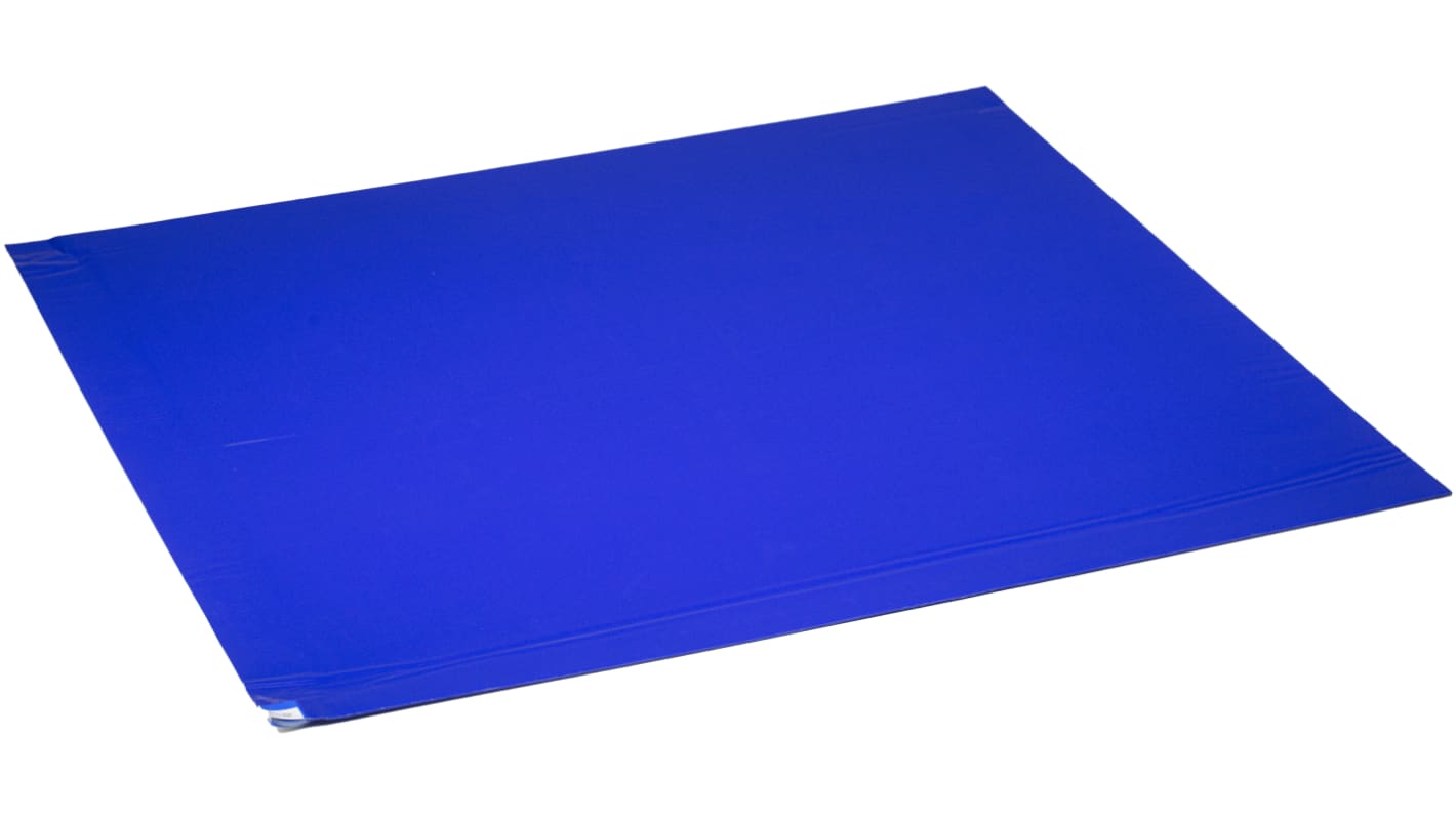 RS PRO Blue Cleanroom Tacky Mat, 910mm x 910mm x 1.65mm | RS