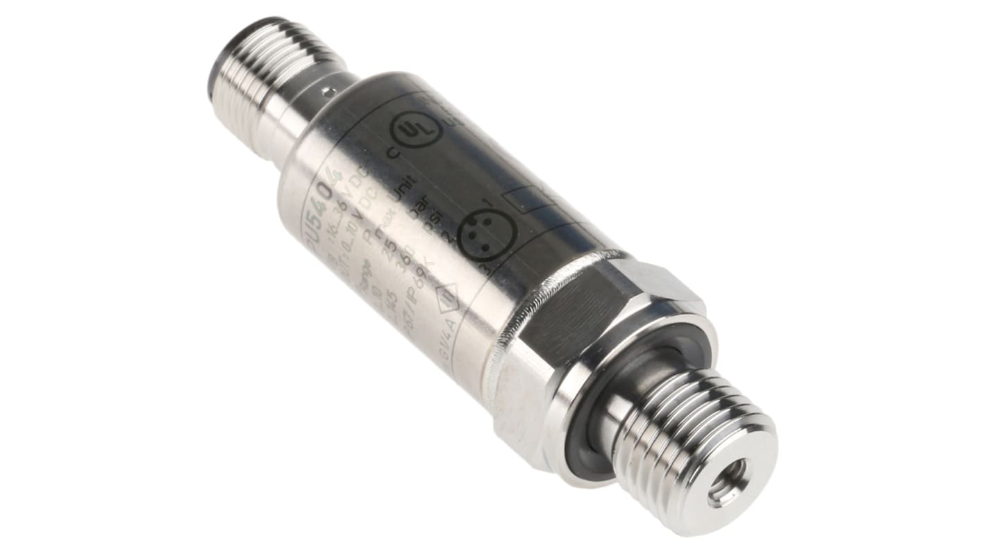 PU5404 | ifm electronic Pressure Sensor, 0bar Min, 10bar Max, Analogue Output, Relative Reading | RS