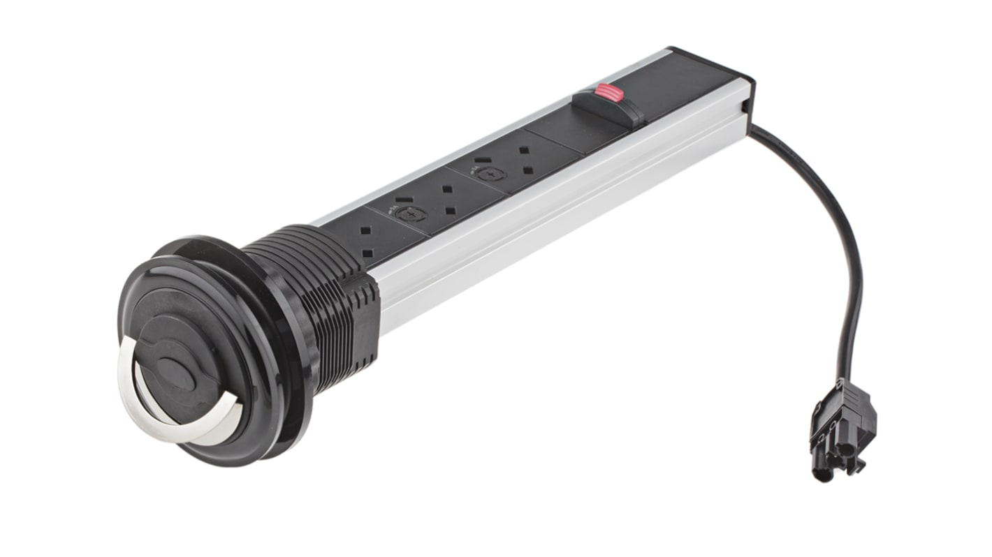 RS PRO 0.3m 4 Socket Type G - British Extension Socket | RS
