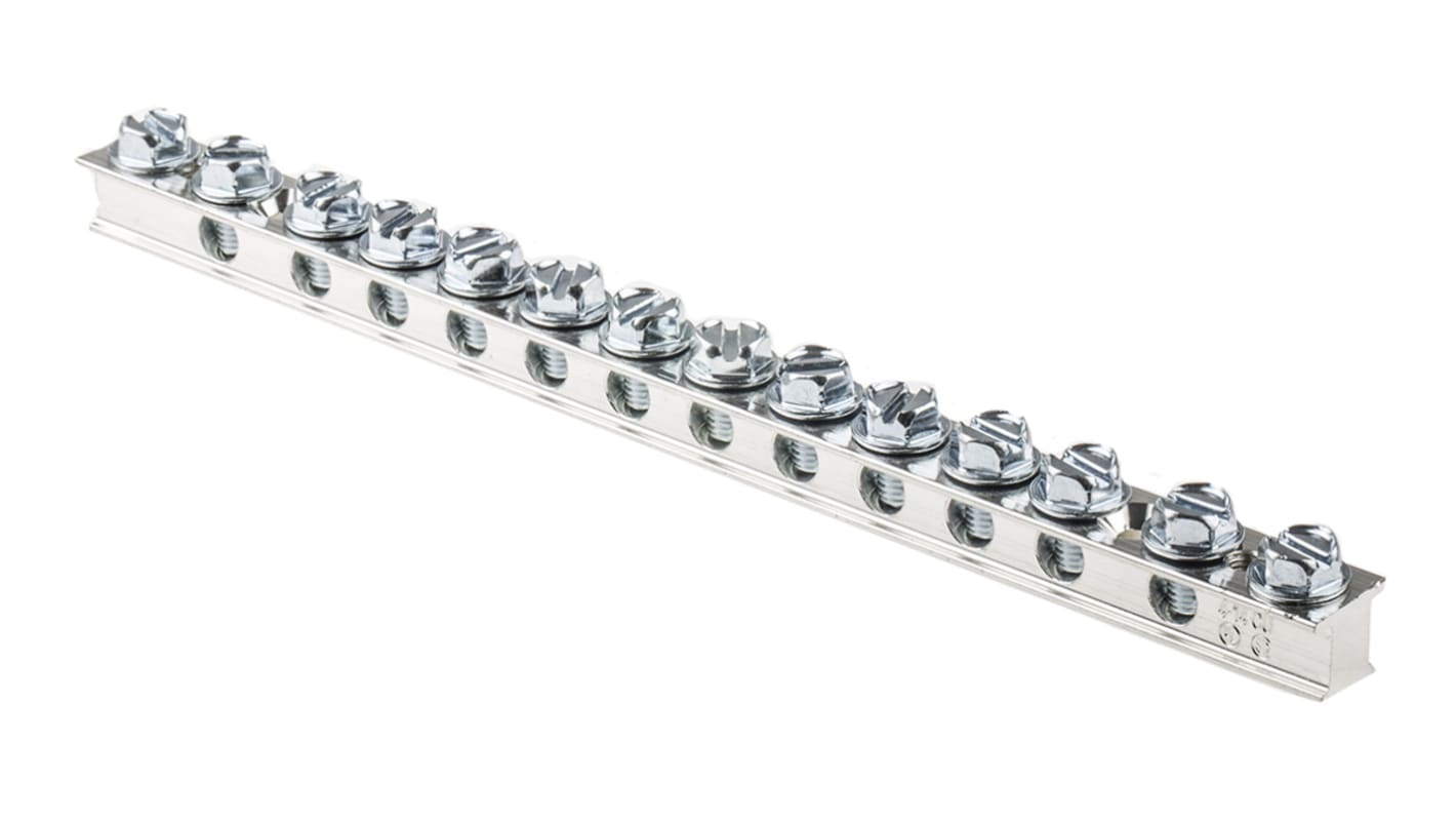 UGB2/0-414-12 | Panduit 12-Way UGB2/0 Earth Terminal Block, 14 → 4 AWG ...