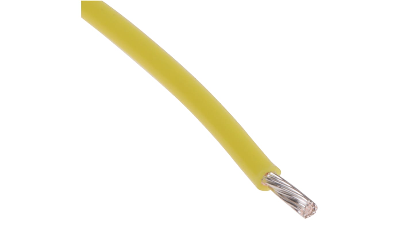 Fils de câblage RS PRO BS3G210, 0,6 mm², Jaune, 20 AWG, 100m, 600 V | RS
