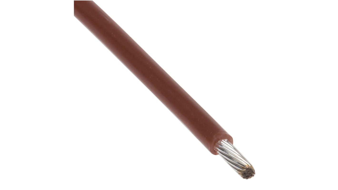 Fils de câblage RS PRO BS3G210, 0,6 mm², Marron, 20 AWG, 100m, 600 V | RS