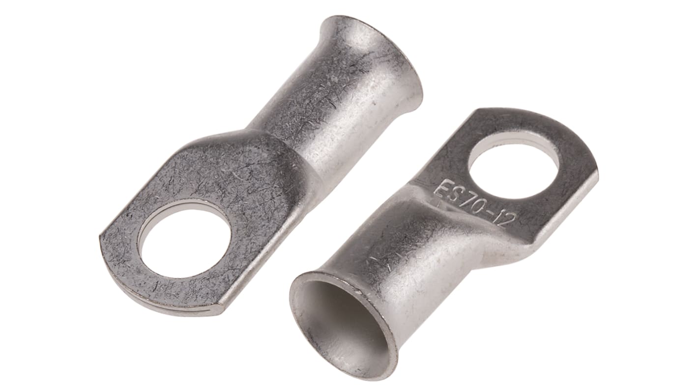 RS PRO Uninsulated Ring Terminal, 12mm Stud Size, 70mm² to 70mm² Wire ...