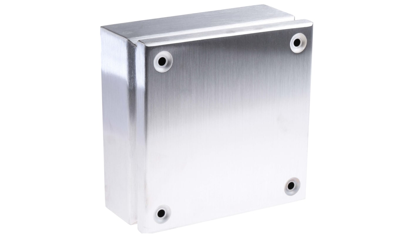 RS PRO Unpainted Stainless Steel Terminal Box, IP66, 200 x 200 x 80mm | RS