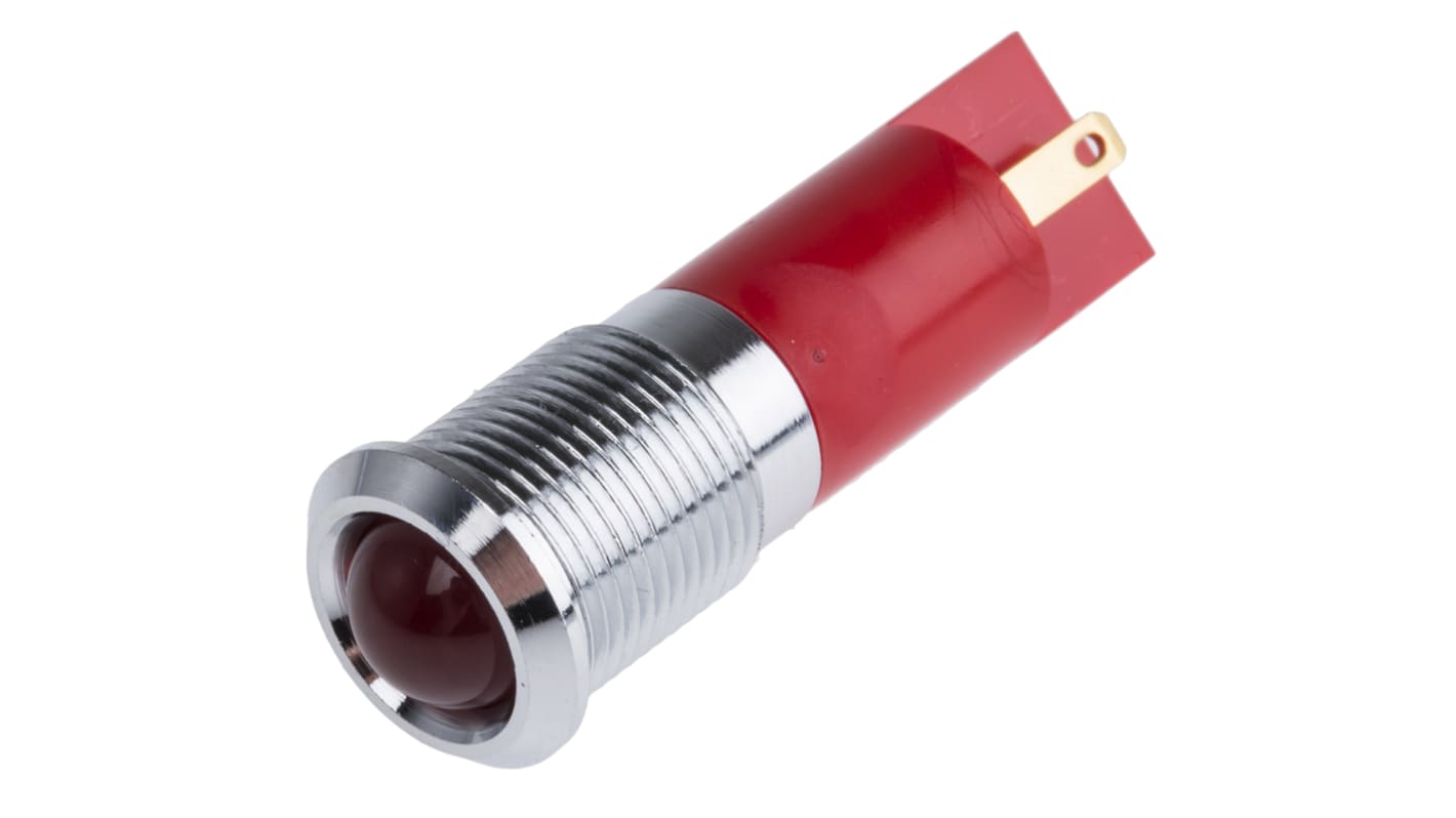RS PRO Red Panel Mount Indicator, 110V ac, 14mm Mounting Hole Size ...
