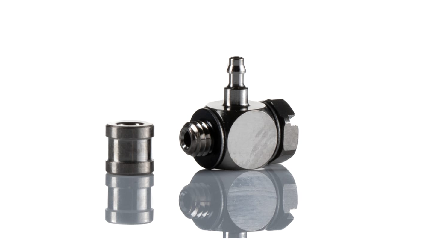 M-3ALU-2 | SMC M Series Elbow Threaded Adaptor, M3 Male to Barbed 2 mm ...