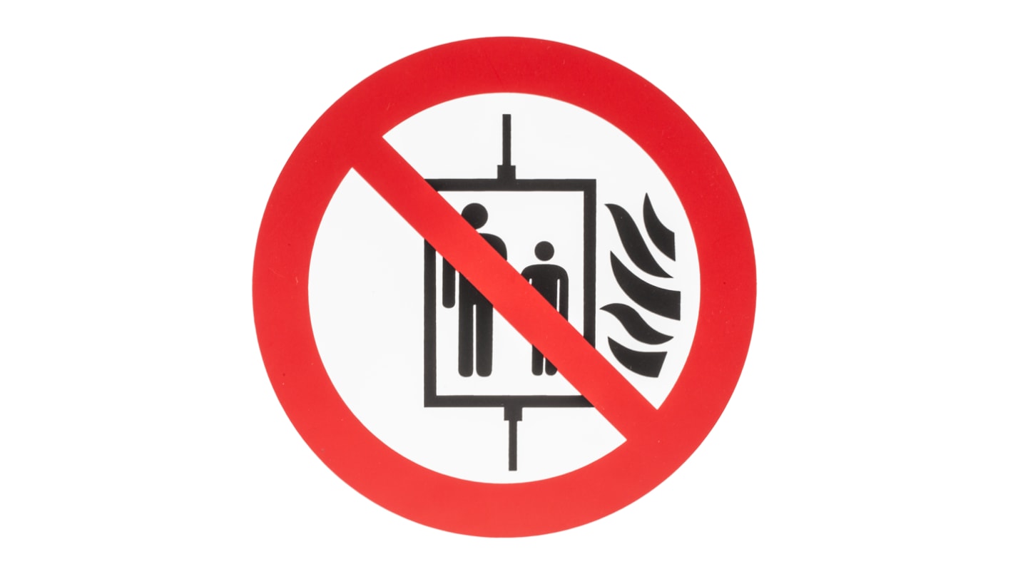 Plastic Fire Safety Sign, With Pictogram Only Text | RS