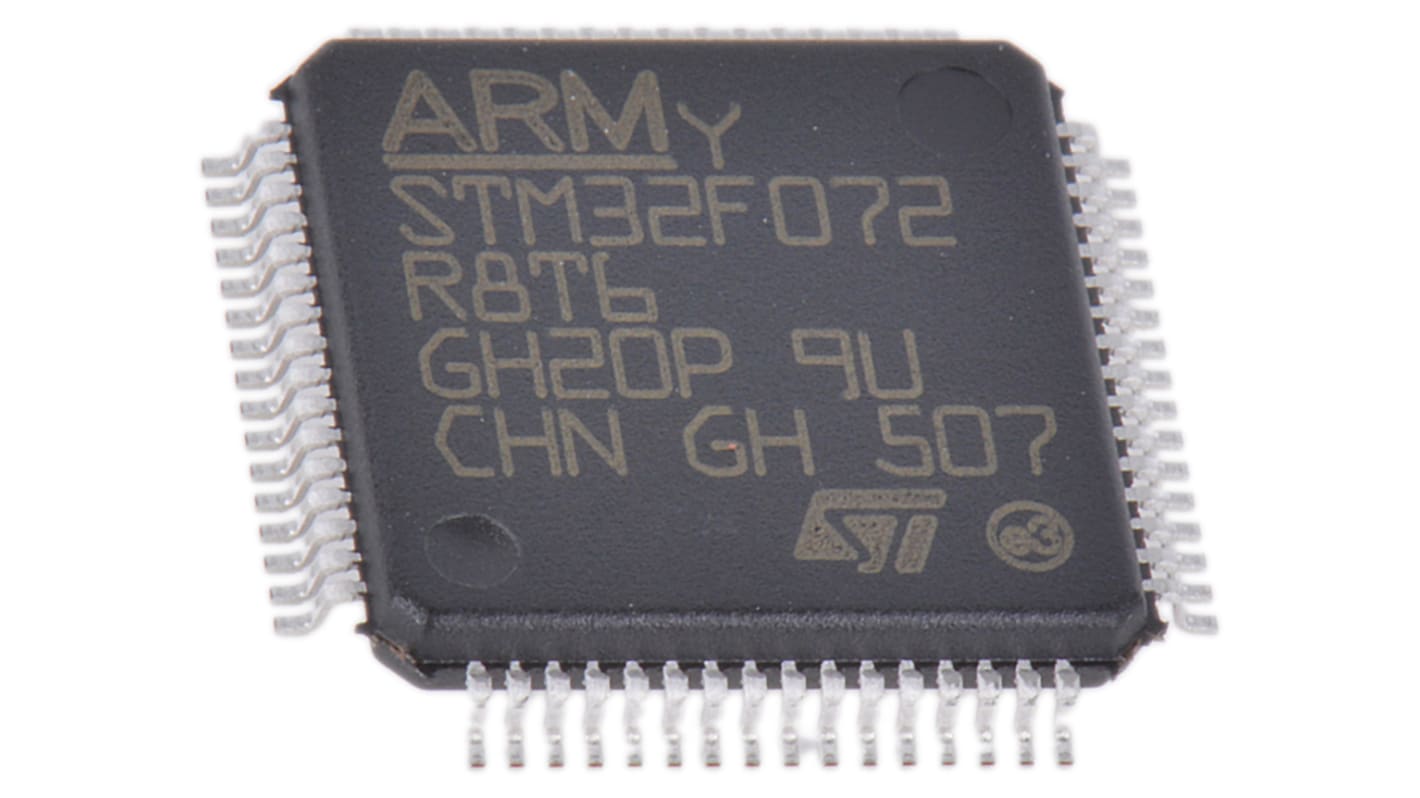 STMicroelectronics STM32F072R8T6TR, 32bit ARM Cortex M0 Microcontroller, STM32F0, 48MHz, 64 kB ...