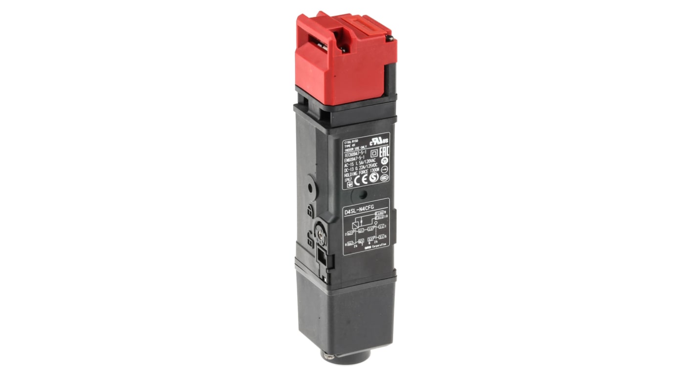 D4SL-N4CFG | Omron D4SL-N Series Solenoid Interlock Switch, Power to Lock, 24V dc | RS