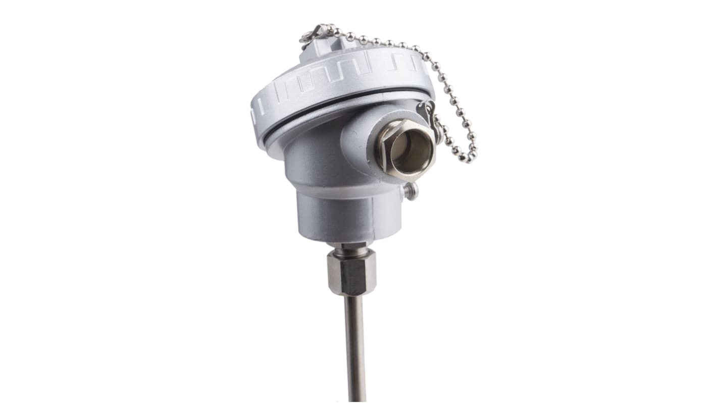 RS PRO PT100 RTD Sensor, 6mm Dia, 250mm Long, 4 Wire, Probe, Class B +450°C Max | RS