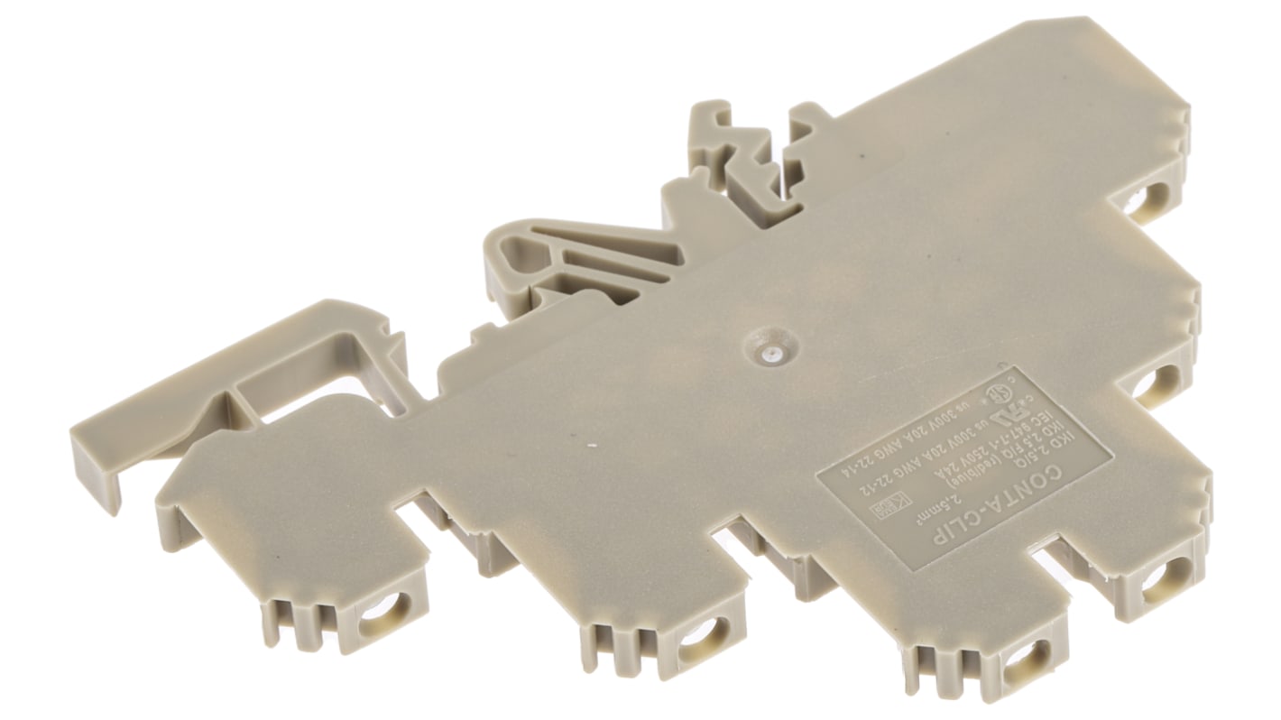 RS PRO Beige Feed Through Terminal Block, Triple-Level, Screw ...