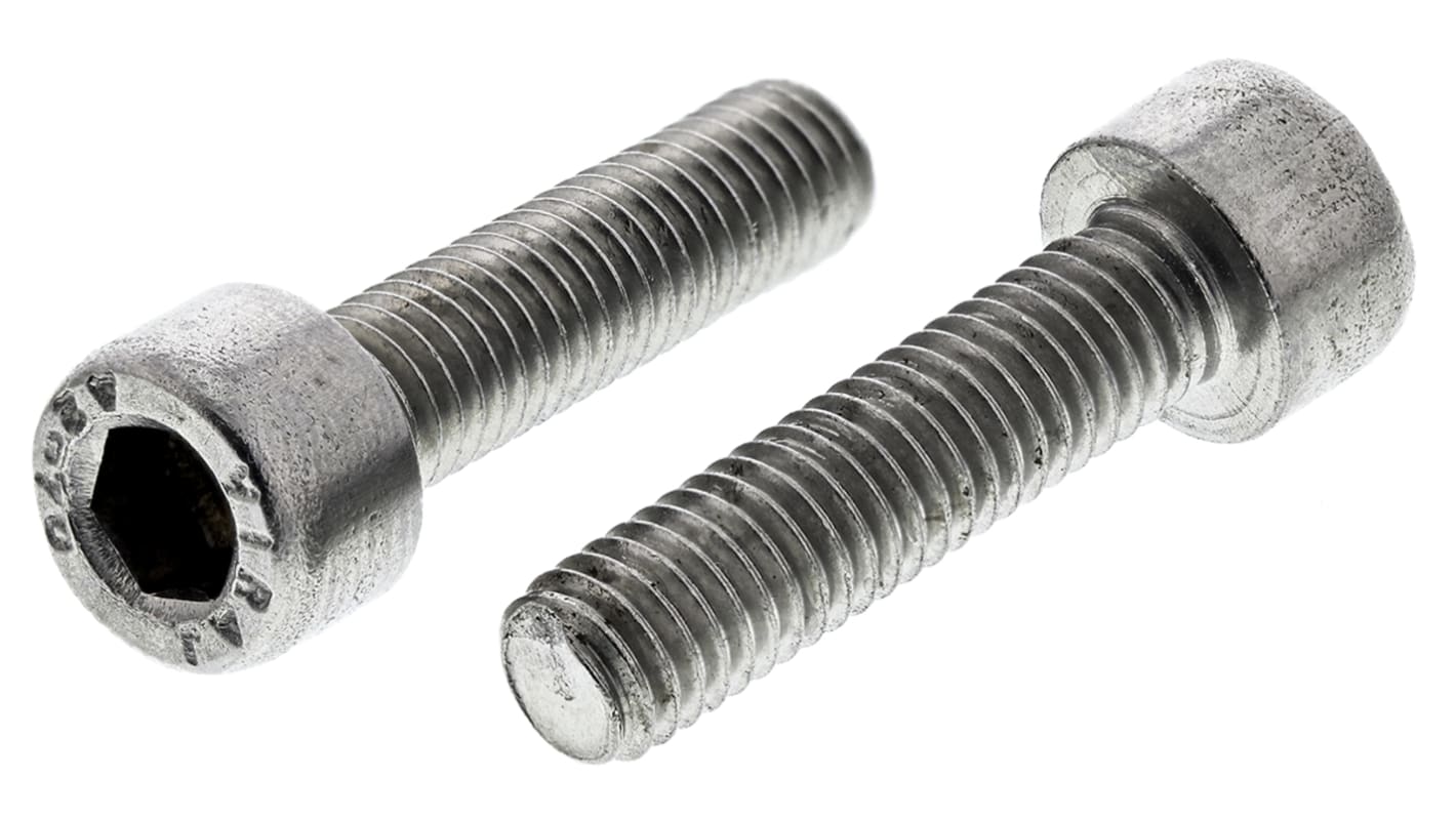 RS PRO Plain Stainless Steel Hex Socket Cap Screw, DIN 912, M5 x 20mm | RS