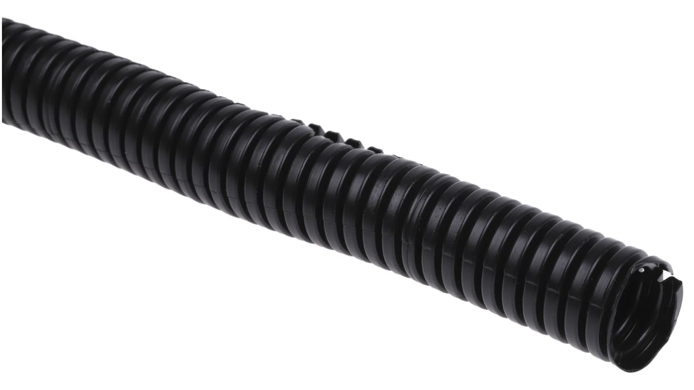 RS PRO Flexible, Split Conduit, 16mm Nominal Diameter, Plastic, Black | RS