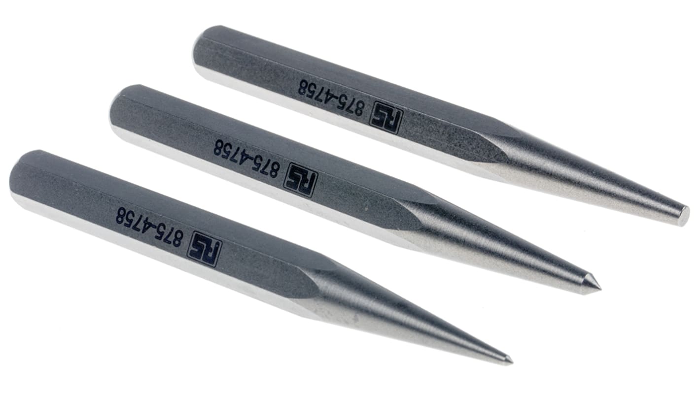 RS PRO 3-Piece Punch Set, Centre Punch | RS