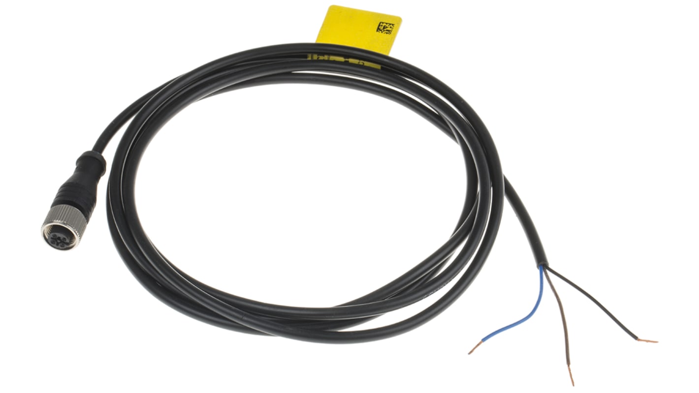 RS PRO Straight Female 4 way M12 to Unterminated Sensor Actuator Cable, 2m | RS