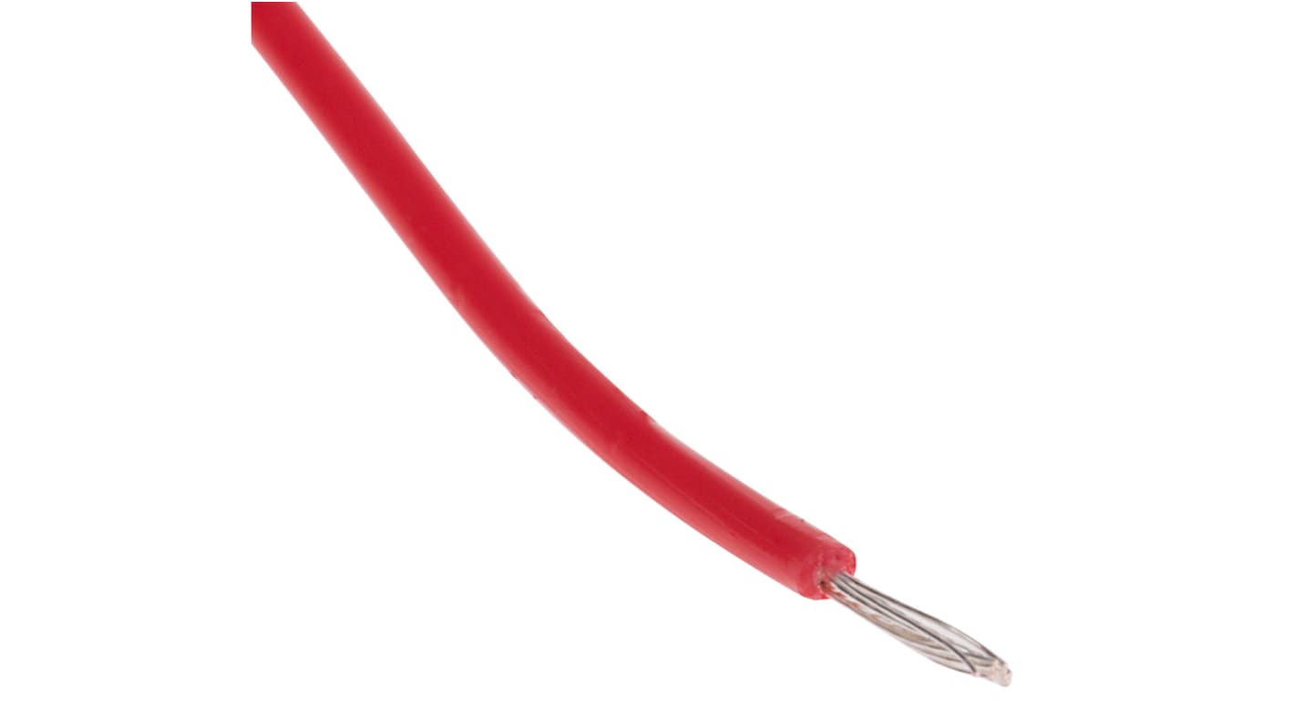 Fils de connexion RS PRO MIL-W-22759, 0,13 mm², Rouge, 26 AWG, 100m, 600 V | RS