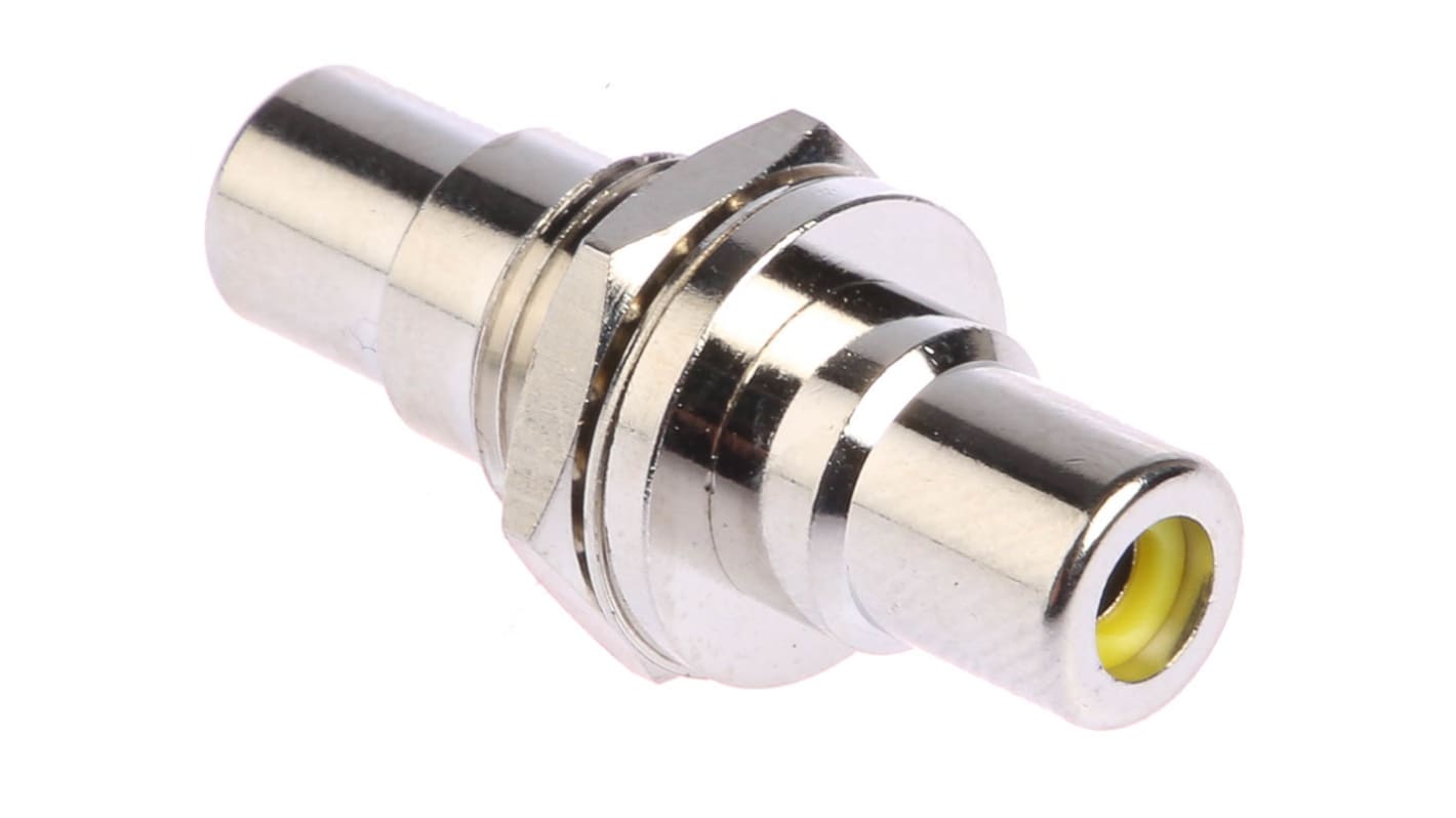BPJJ04X | Switchcraft Yellow Panel Mount RCA Socket, Nickel | RS
