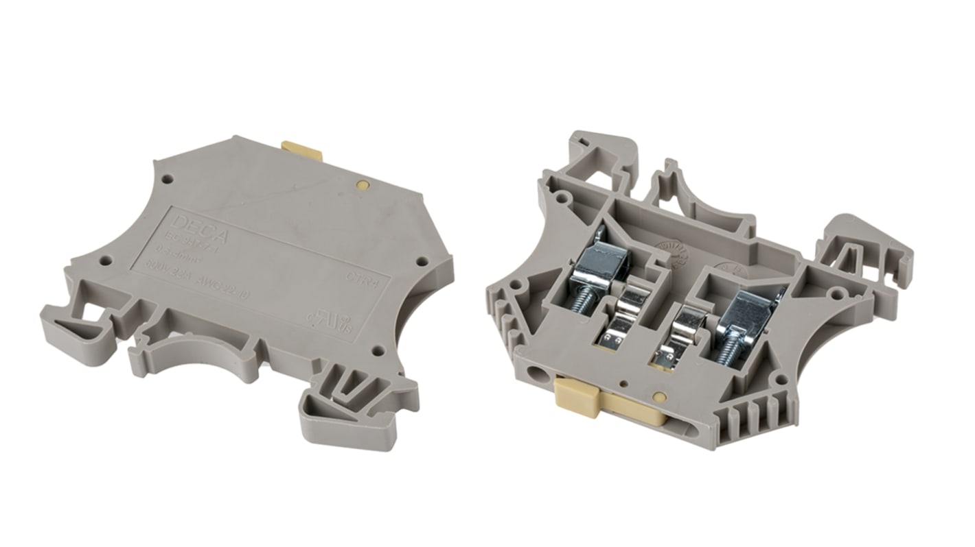 RS PRO Disconnect Terminal Block, 4mm², Single-Level, Screw Termination ...