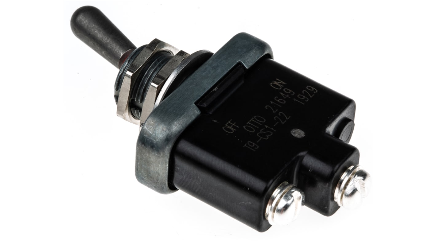 T9-CS1-22 | Otto Toggle Switch, Panel Mount, On-Off, SPST, Screw ...