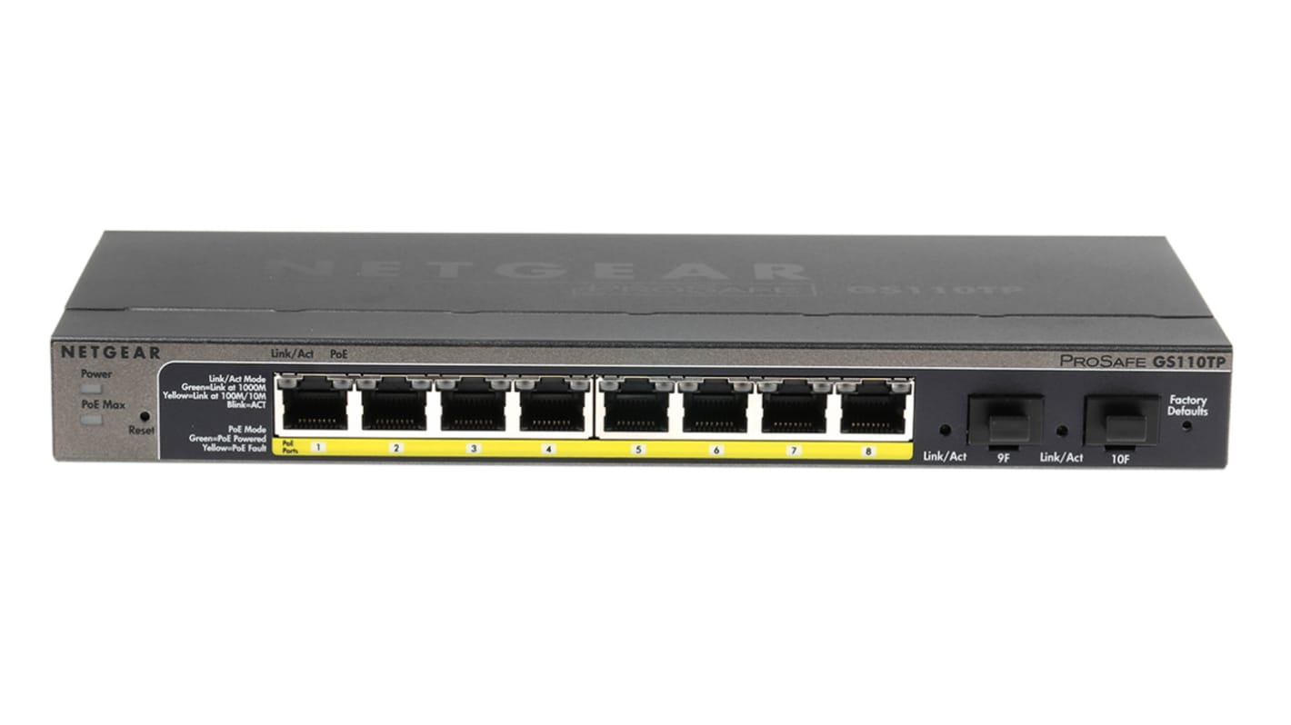 gs110tp-200eus | Netgear ProSAFE GS110TP, Smart 10 Port Ethernet Switch ...