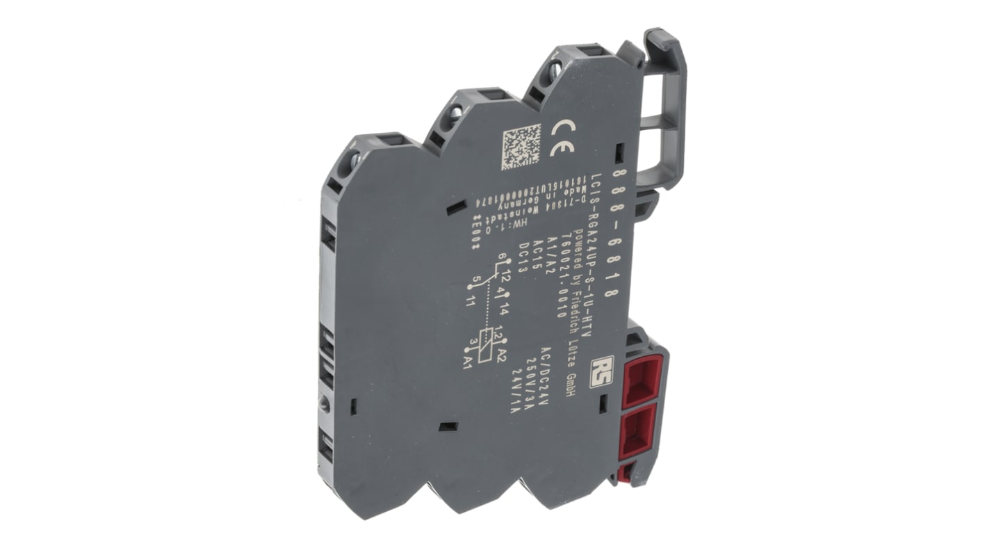 RS PRO Interface Relais 24V ac/dc, 1-poliger Wechsler DIN-Schienen | RS