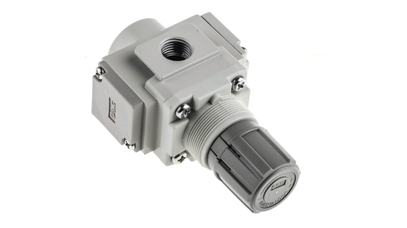 AR20-F02-B | SMC G 1/4 Pneumatic Regulator - 0.05MPa to 0.85MPa, 1/4in ...