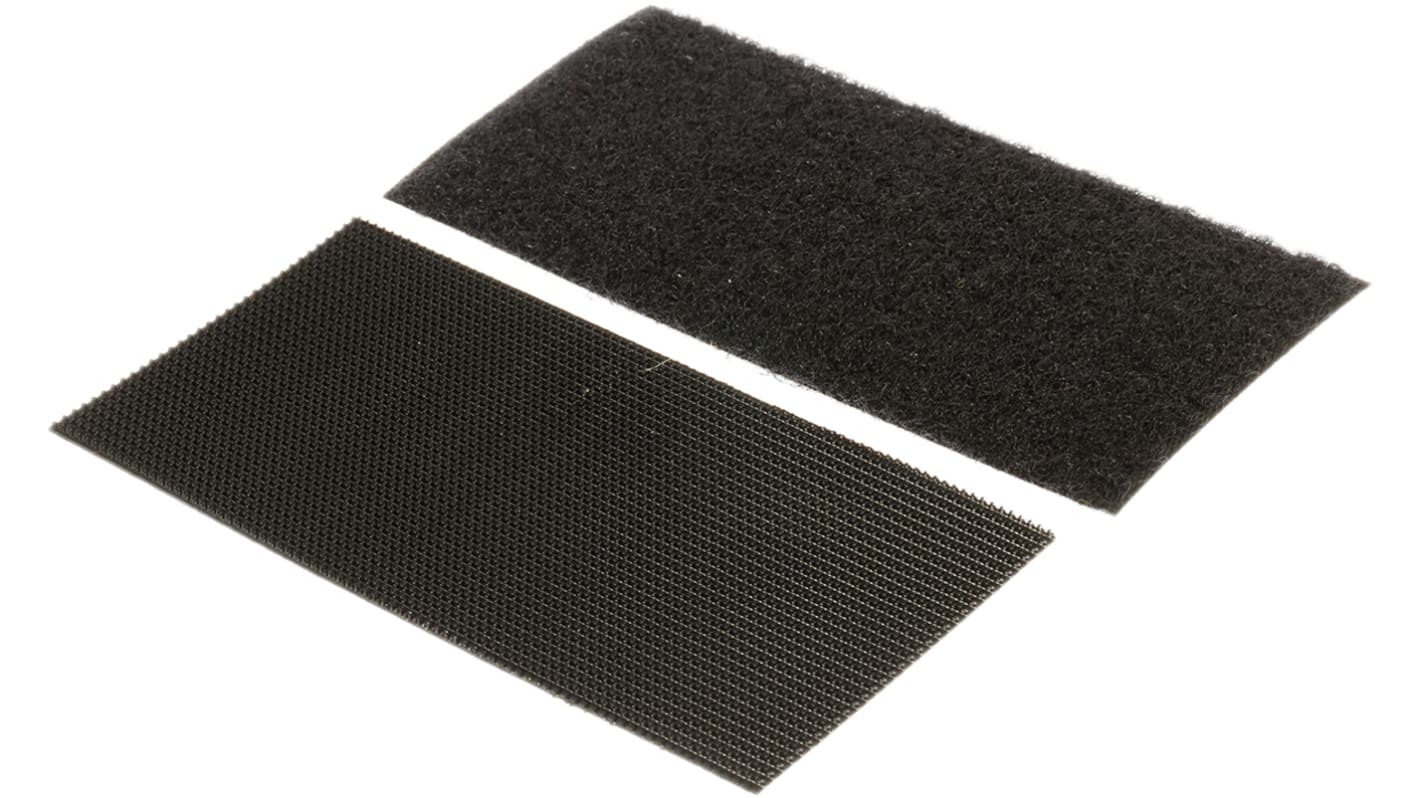 RS PRO Black Hook & Loop Tape, 50mm x 100mm | RS