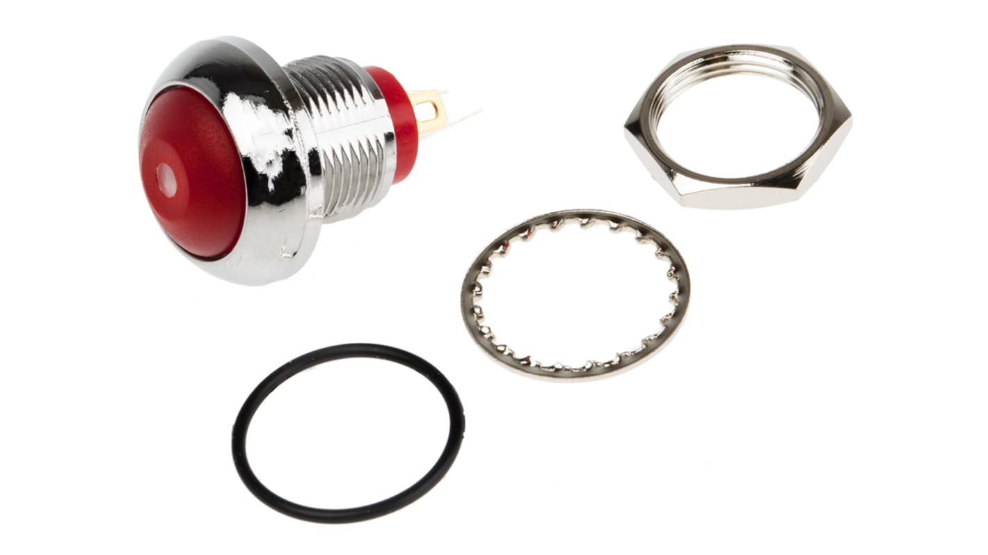 RS PRO Illuminated Miniature Push Button Switch, Momentary, Panel Mount ...