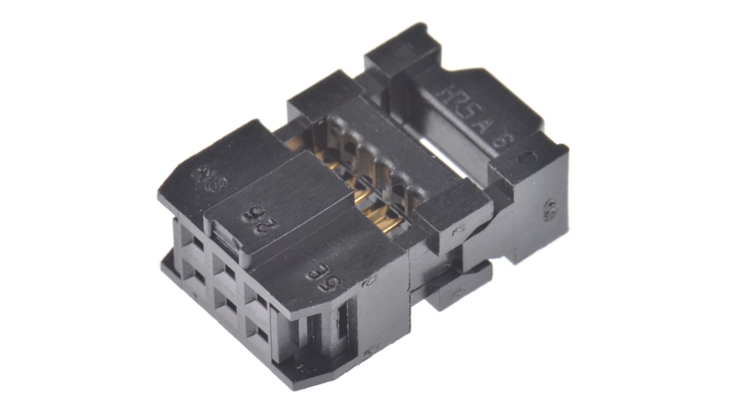 HIF3BA-6D-2.54R | Hirose 6-Way IDC Connector Socket for Cable Mount, 2 ...