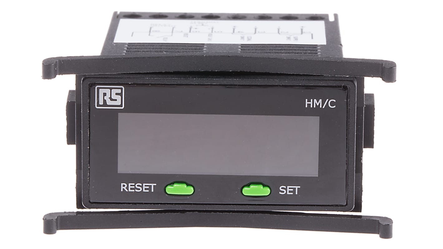 RS PRO Counter, Digital Hour Meter Counter, 7 Digit, 40Hz, 85 → 265 V ...