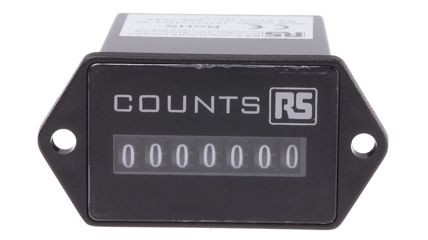 RS PRO Impulse Counter Counter, 7 Digit, 10Hz, 24 V dc | RS