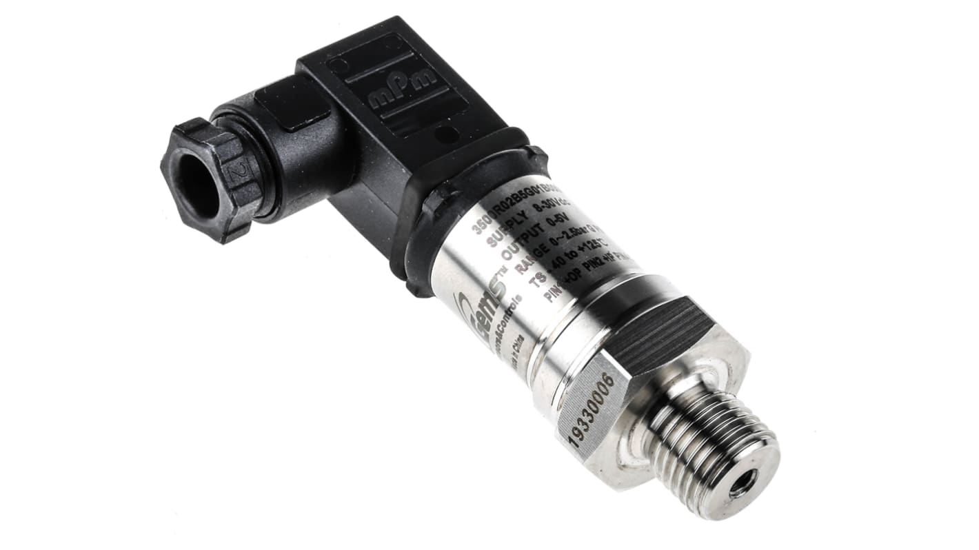 3500R02B5G01B000 | Gems Sensors Pressure Sensor, 2.5bar Max, Voltage Output, Relative Reading | RS