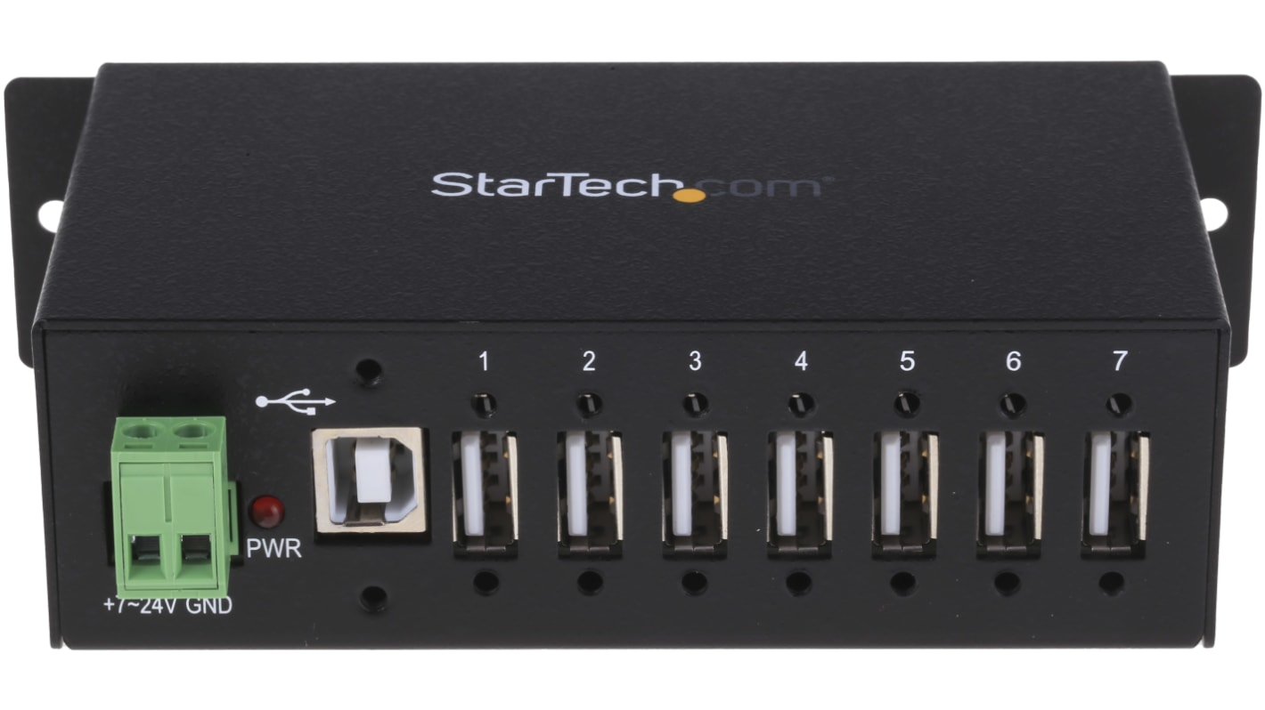 ST7200USBM | StarTech.com 7 Port USB 2.0 USB A Hub, Terminal Connector ...
