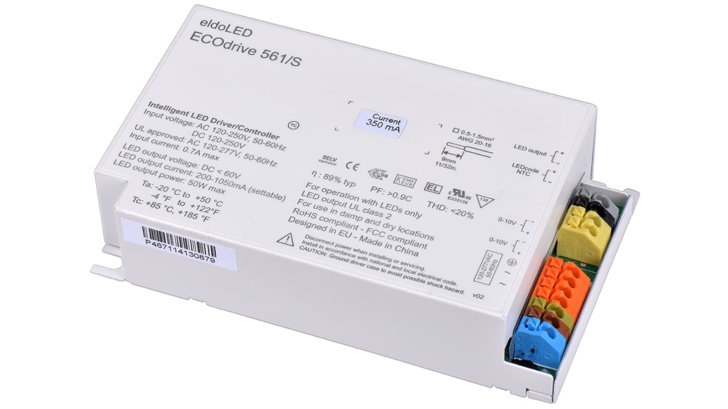 EC0561S2 | eldoLED, 2 → 55V Output, 50W Output, 350mA Output, Constant Current | RS