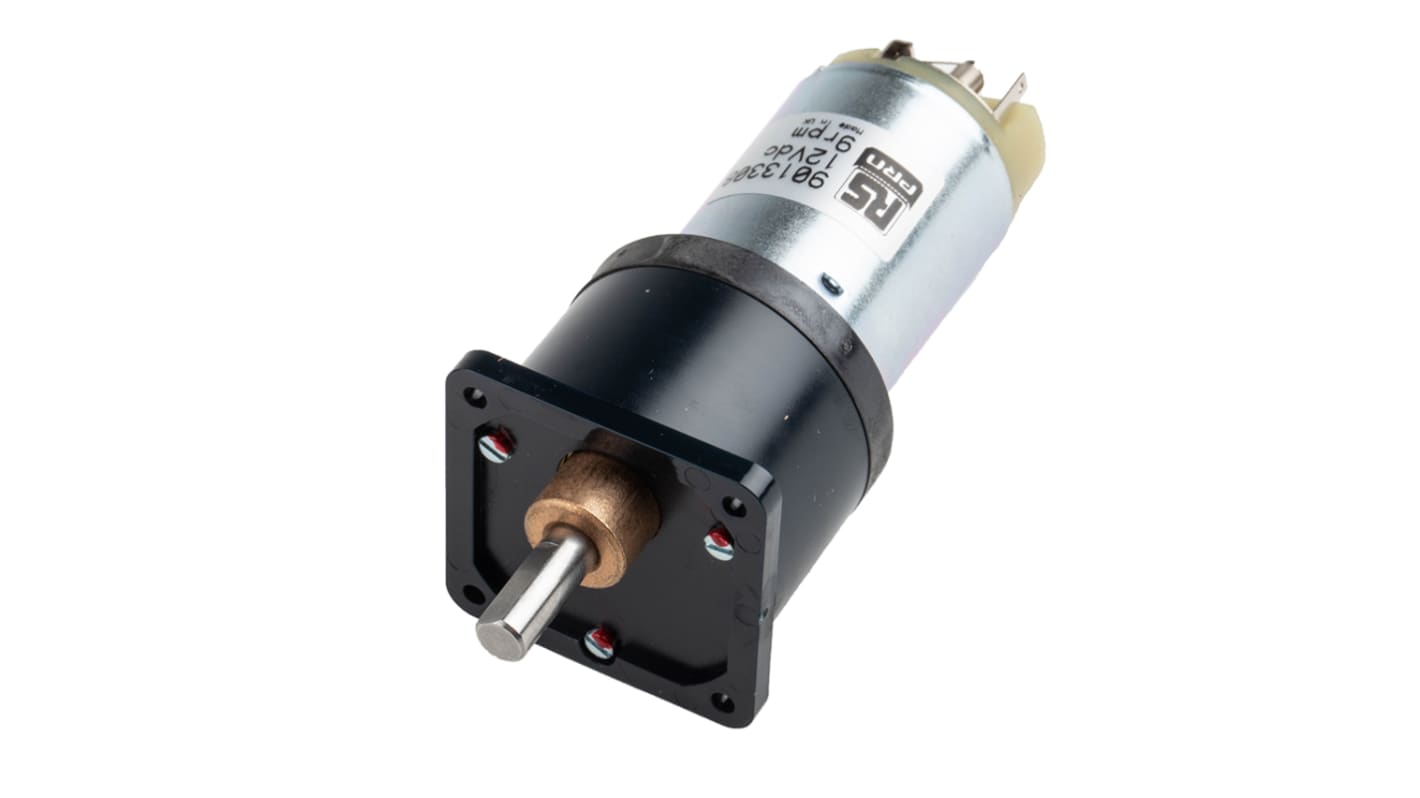RS PRO Brushed Geared DC Geared Motor, 12 V dc, 600 mNm, 9 rpm, 6mm ...