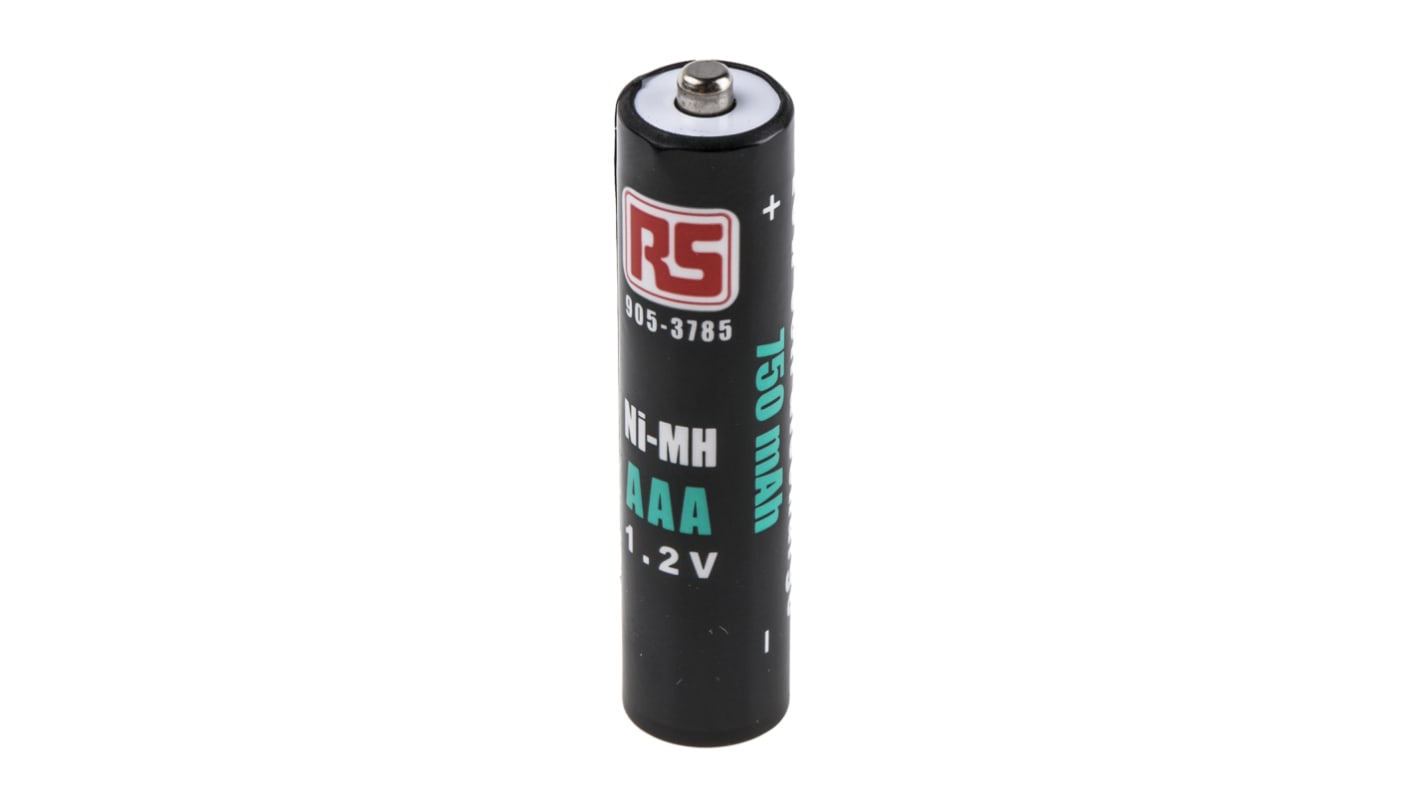 RS PRO NiMH Rechargeable AAA Battery, 750mAh, 1.2V | RS