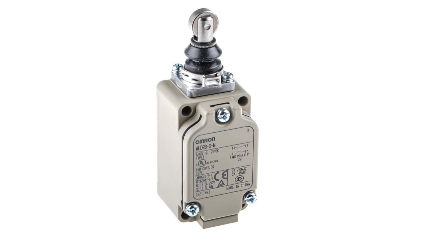 WLD28-G-N | Omron WL Series Roller Plunger Limit Switch, NO/NC, IP67 ...