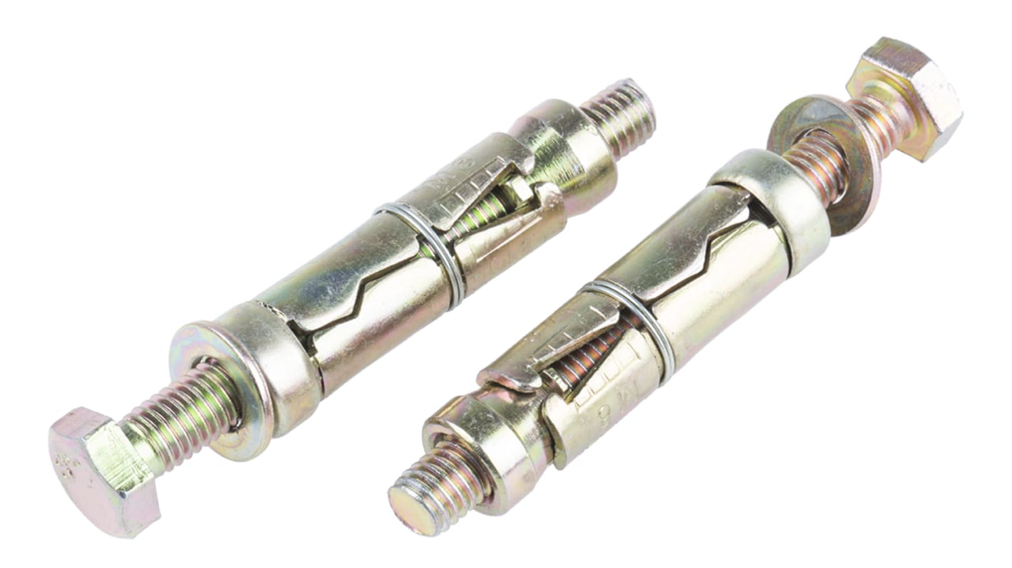 RS PRO Carbon Steel Shield Anchor Loose Bolt M8 x 50mm, 14mm Fixing ...