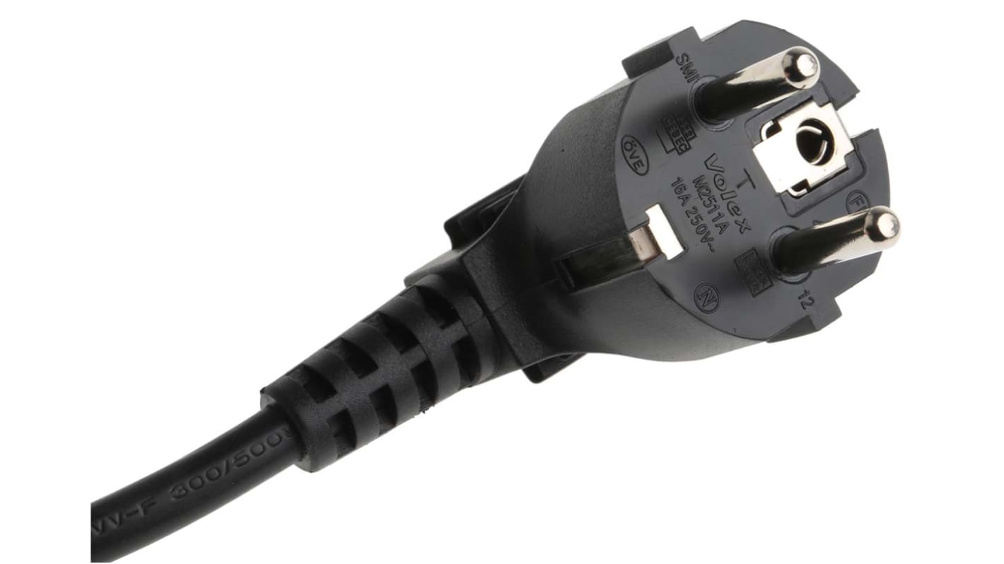 RS PRO Unterminated Type F German Plug Power Cord, 2.5m | RS