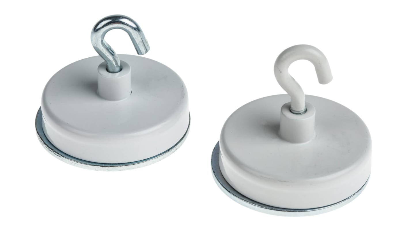 E881 | Eclipse Pot Magnet 36mm Hook Ferrite, 10kg Pull | RS