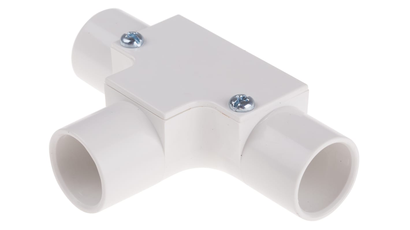 RS PRO Inspection Tee, Conduit Fitting, (Dia) 20mm Nominal Size, PVC ...