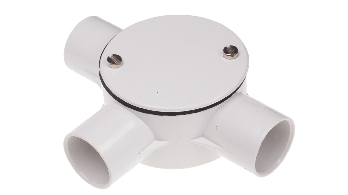 RS PRO T Piece, Conduit Fitting, (Dia) 20mm Nominal Size, 20mm, PVC ...