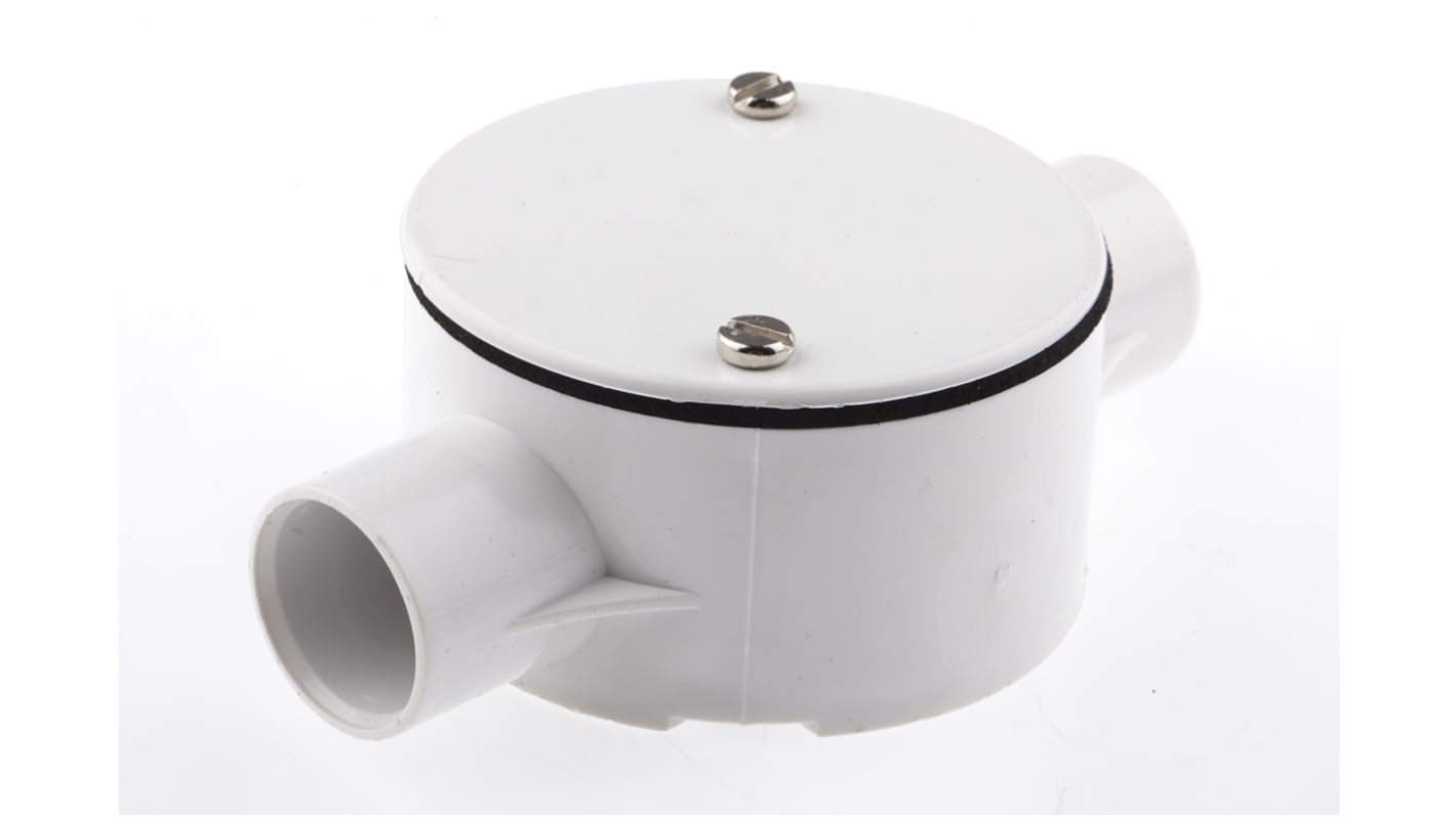 RS PRO Through Box, Conduit Fitting, (Dia) 20mm Nominal Size, PVC ...