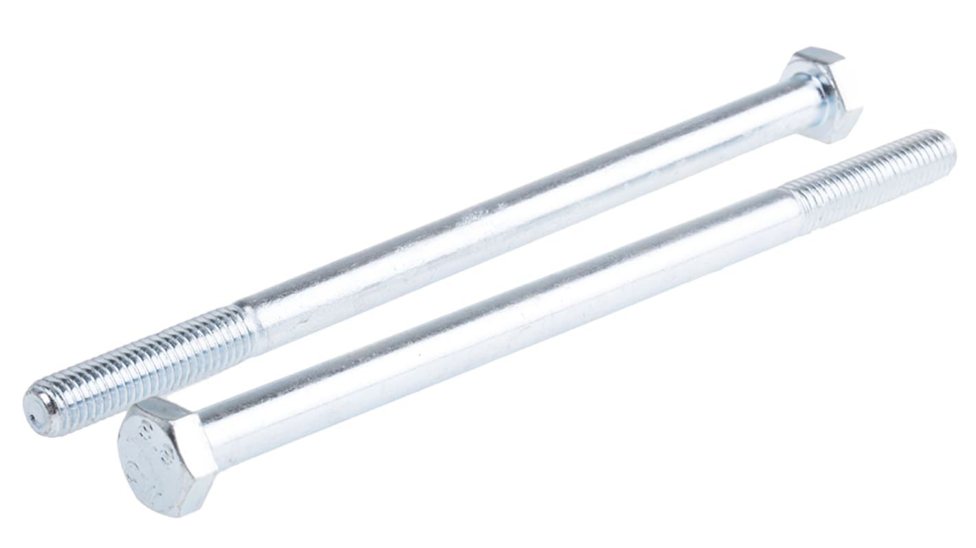 RS PRO Bright Zinc Plated Steel Hex, Hex Bolt, M8 x 65mm | RS