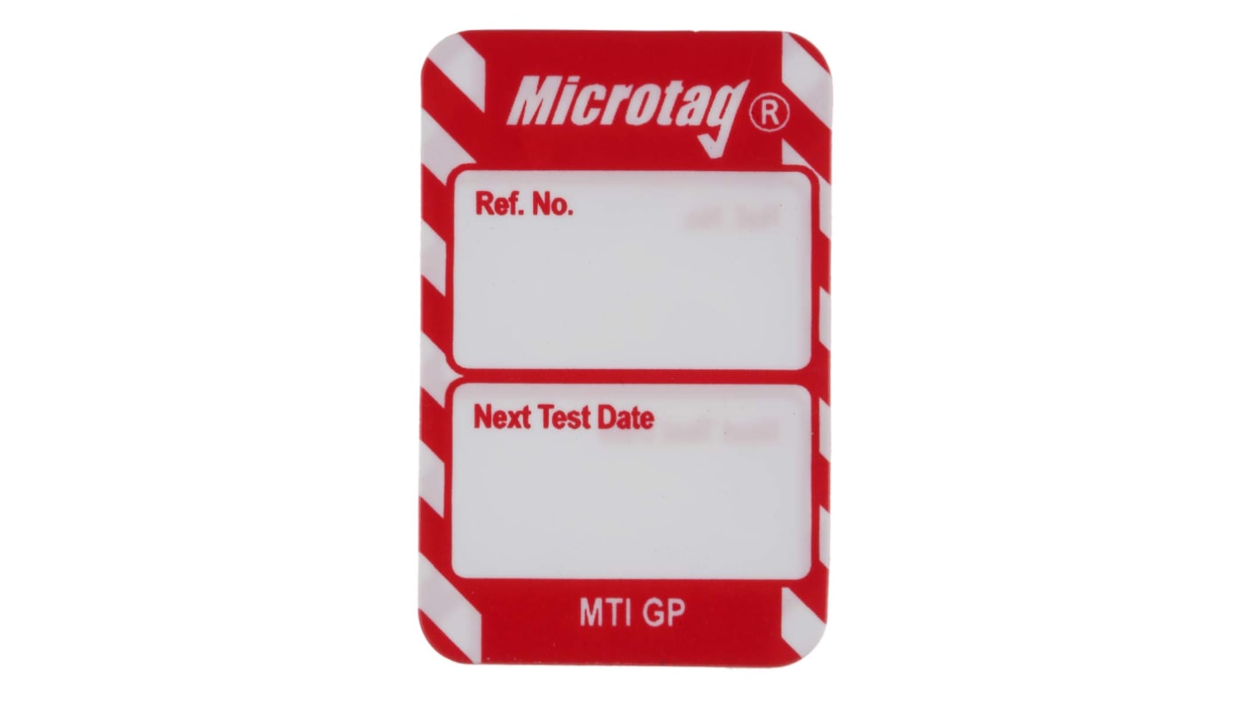 MIC-MTI-GP-RD-20 | Brady White on Red Safety Inspection Tag, English ...