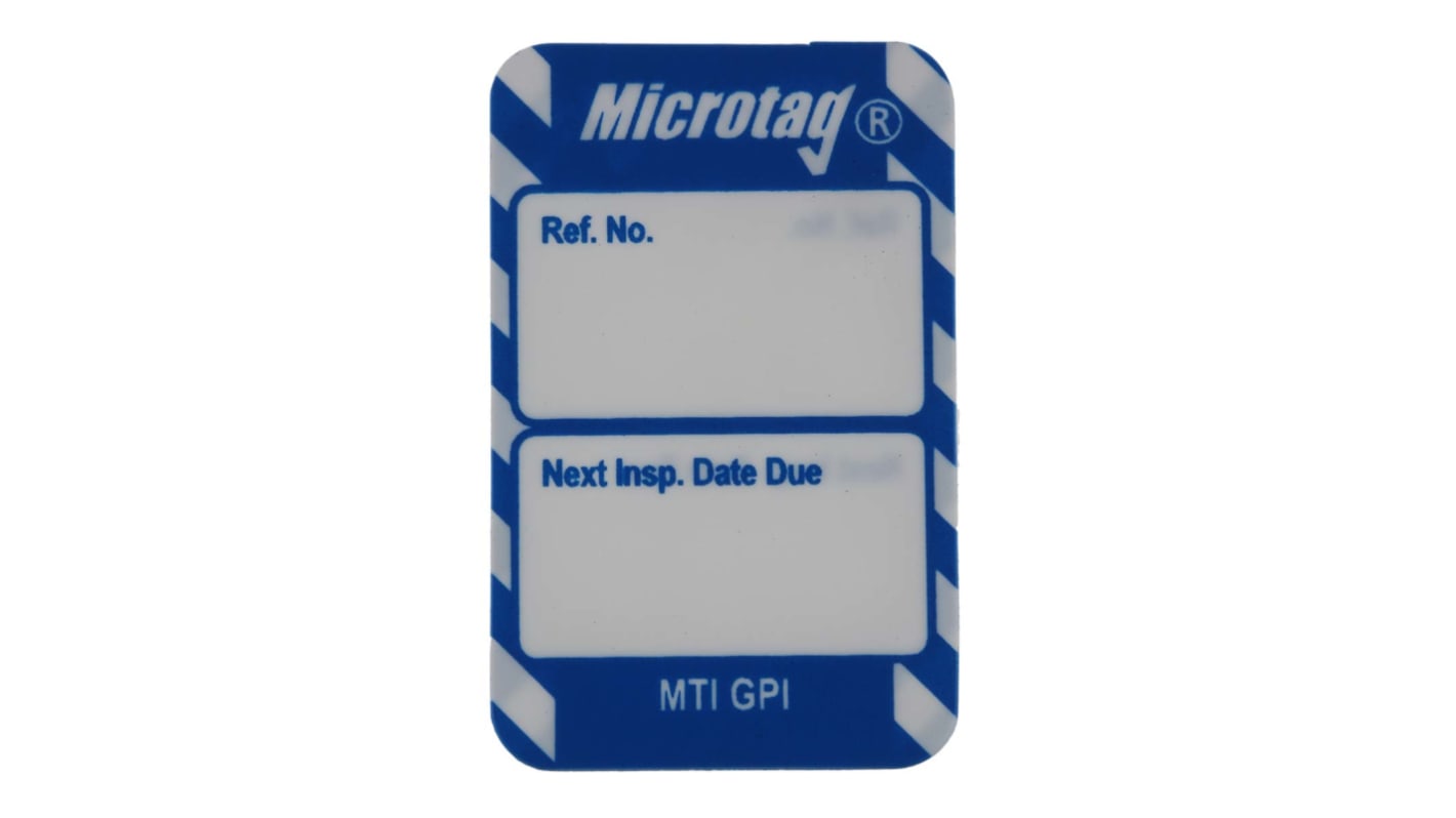 MIC-MTI-GPI-BL-20 | Brady White on Blue Safety Inspection Tag, English ...